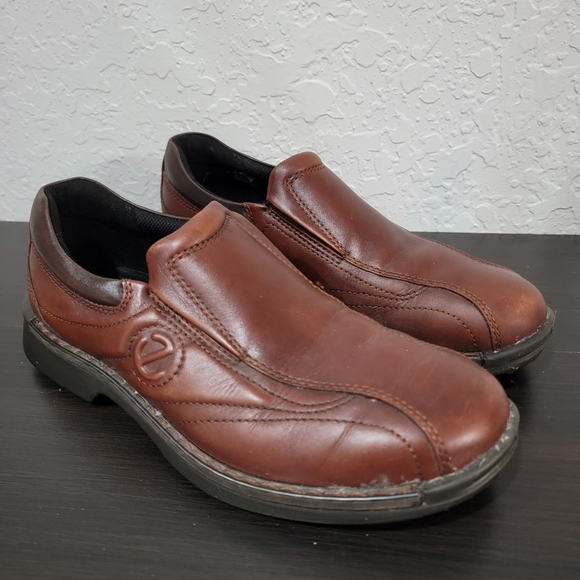 Ecco | Shoes | Ecco Helsinki Bicycle Toe Slipon Brown Leather Eu 4 ...
